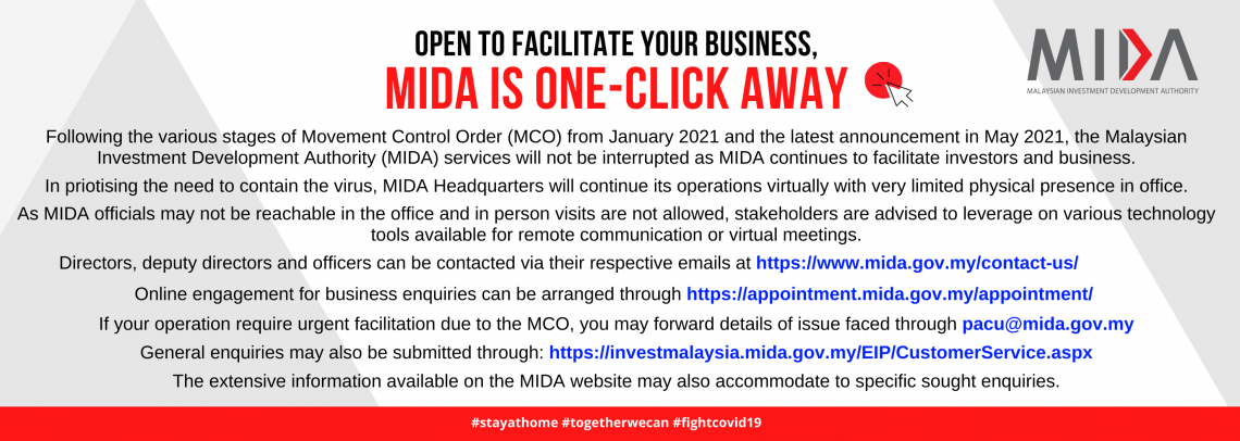 Open To Facilitate Your Business, MIDA Is One-Click Away - MIDA ...